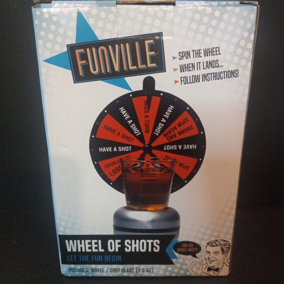 Home Essentials | Games | 7 Funville Wheel O Shots Party Games Set With ...